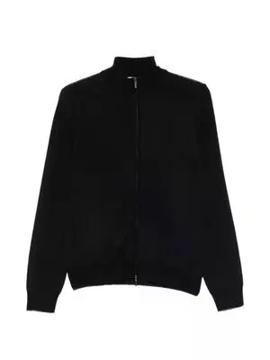 HERITAGE Zip-up High-neck Cardigan - Blue
