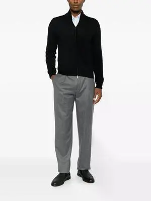 HERITAGE Zip-up High-neck Cardigan