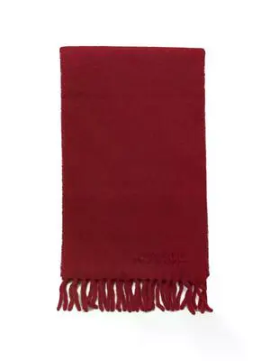 Isabel Marant Étoile Firny Logo-embroidered Fringed Scarf - Red