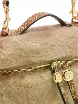Tory Burch Romy Shearling Slim Top Handle Bag