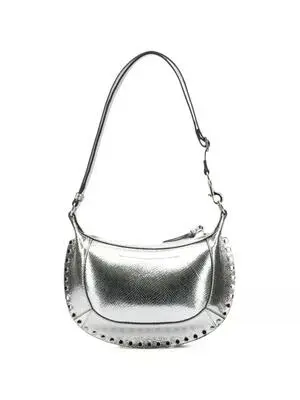 Isabel Marant Étoile Oskan Moon Snakeskin-effect Studded Shoulder Bag