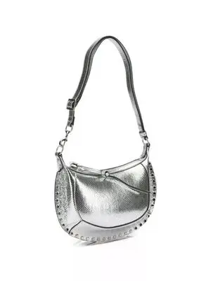 Isabel Marant Étoile Oskan Moon Snakeskin-effect Studded Shoulder Bag