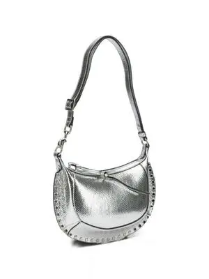 Isabel Marant Étoile Oskan Moon Snakeskin-effect Studded Shoulder Bag