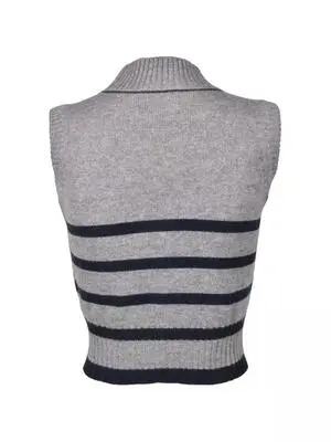 Brunello Cucinelli Striped Sleeveless Sweater