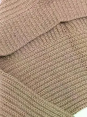 LISKA Ribbed-knit Hooded Scarf