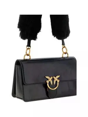Pinko Love One Craquelé-effect Shoulder Bag