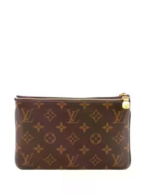 LOUIS VUITTON Double Zip Pochette Reverse Monogram Giant Clutch Bag