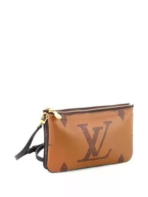 LOUIS VUITTON Double Zip Pochette Reverse Monogram Giant Clutch Bag
