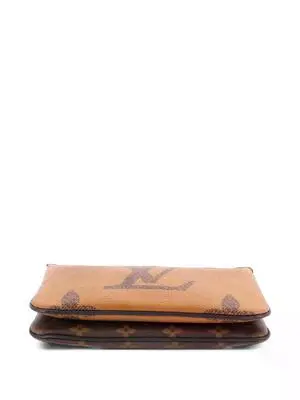 LOUIS VUITTON Double Zip Pochette Reverse Monogram Giant Clutch Bag