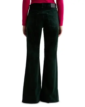 Ag Georgia Mid Rise Velvet Flare Jeans