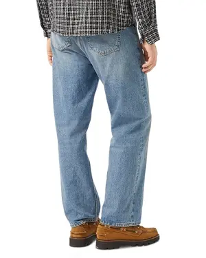 CORRIDOR Straight Fit Bleach Wash Five Pocket Jeans