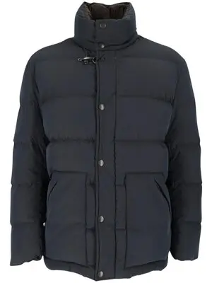 FAY High-neck Quilted Down Jacket - Blue