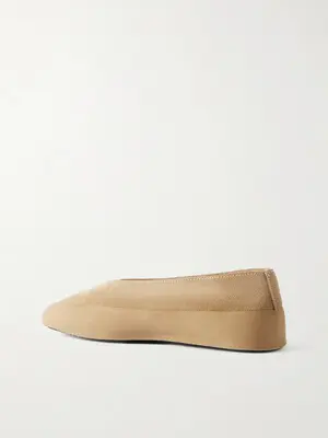 Le Monde Beryl Apres Ski Rubber-trimmed Suede Ballet Flats