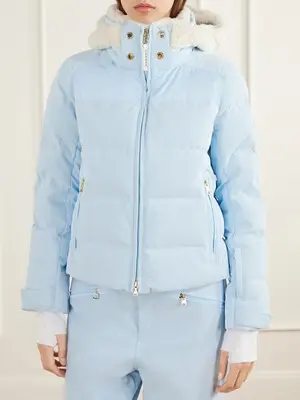 Bogner Minu Cord Hooded Padded Plush-trimmed Shell And Corduroy Down Ski Jacket
