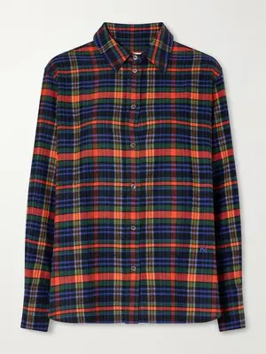 HIGH SPORT Jasper Checked Logo-embroidered Cotton-flannel Shirt