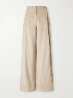Brunello Cucinelli Cotton-corduroy High-rise Wide-leg Pants