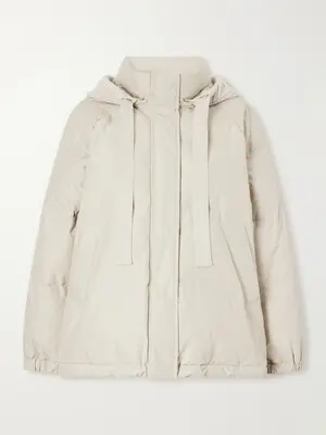 Brunello Cucinelli Hooded Quilted Padded Cashmere-trimmed Cotton-blend Shell Jacket