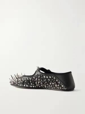 Bottega Veneta Veneziana Studded Leather Mary Jane Ballet Flats