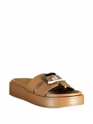 LAURA BIAGIOTTI Logo-plaque Platform Sandals