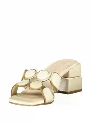 LAURA BIAGIOTTI Embellished Block-heel Sandals