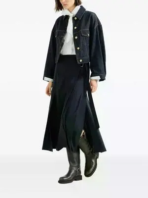 Brunello Cucinelli Tropical Luxury Wool Kilt Skirt