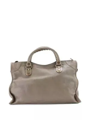 Balenciaga City Classic Metallic Edge Bag Leather Medium Satchel