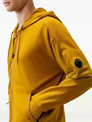 C.P. COMPANY Diagonal Raised Fleece Lens Hooded Zip Sweatshirt