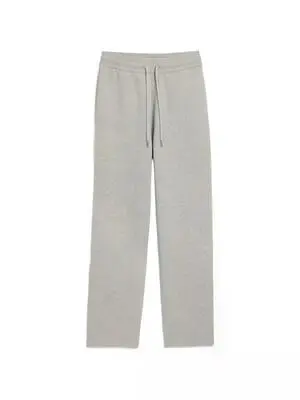 AMI Paris Cotton Track Pants With De Coeur - Grey