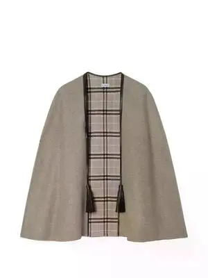 Burberry Wool Eden Cape - Neutrals