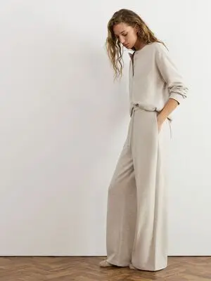 REISS Hattie Cotton-blend Wide-leg Drawstring Joggers