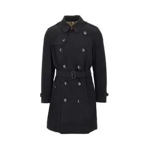 Burberry Medium Heritage Kensington Trench Coat - Black