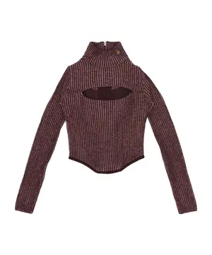 VIVIENNE WESTWOOD Cut-out Cropped Jumper - Red
