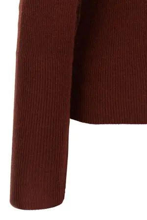 Max Mara Mxmangel Long-sleeved Ribbed Polo Jumper - No