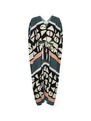 Henrik Vibskov Cherry Plisse Geometric-pattern Maxi Dress - Black