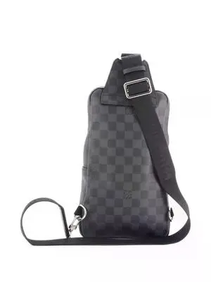 LOUIS VUITTON Avenue Sling Bag Limited Edition Wild Animals Damier Graphite Shoulder Bag - Black
