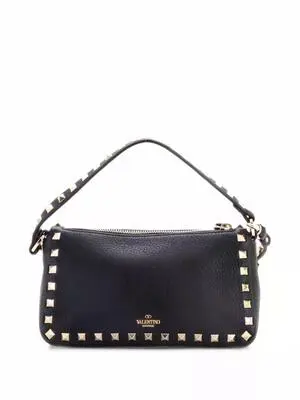 Valentino Garavani Rockstud Zip Pochette Leather Small Shoulder Bag