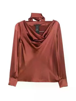 Max Mara Cowl-neck Silk Top