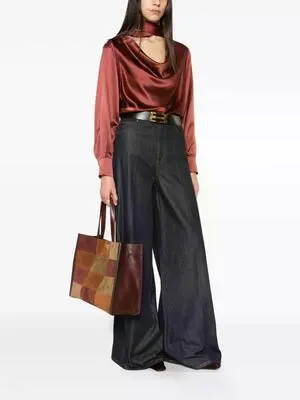 Max Mara Cowl-neck Silk Top