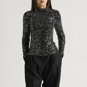 Isabel Marant Étoile Toile Lou Sequin Long Sleeve Top