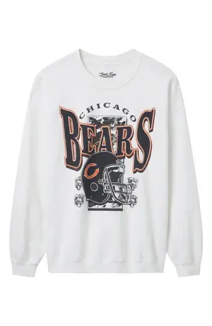 Junk Food Chicago Bears Conversion Crewneck Sweatshirt - White