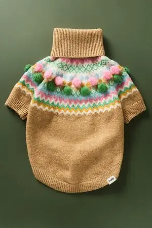 Anthropologie Fair Isle Bauble Pet Sweater