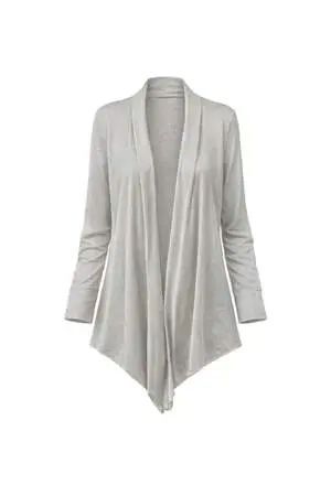CONQUISTA Lightweight Open-front Draped Cardigan