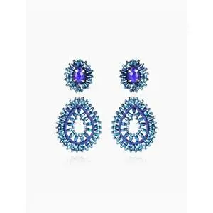 LOTT. GIOIELLI Double Drop Earrings Disco Apollo - Blue
