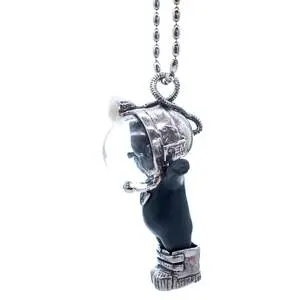 GEM KINGDOM Happy Baby Major Tom Necklace Black And Silver - Black/silver