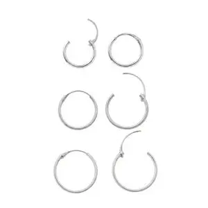 SPERO LONDON Sterling Essential Hoop Earrings Set Medium