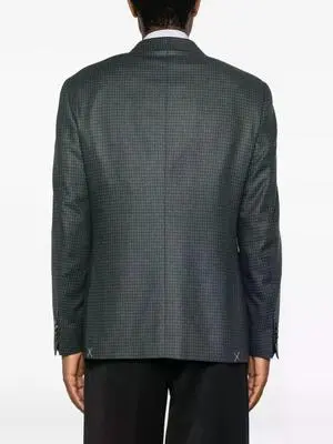 Canali Micro-check Single-breasted Blazer