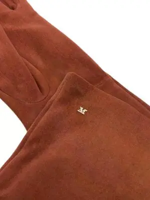 Max Mara Long Suede Gloves Terra Cotta