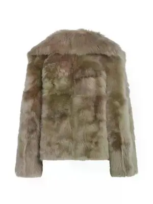 BLANCHA Oversized-collar Shearling Jacket