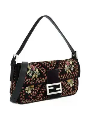 Fendi Suede Bag With Embroidery