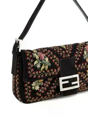 Fendi Suede Bag With Embroidery